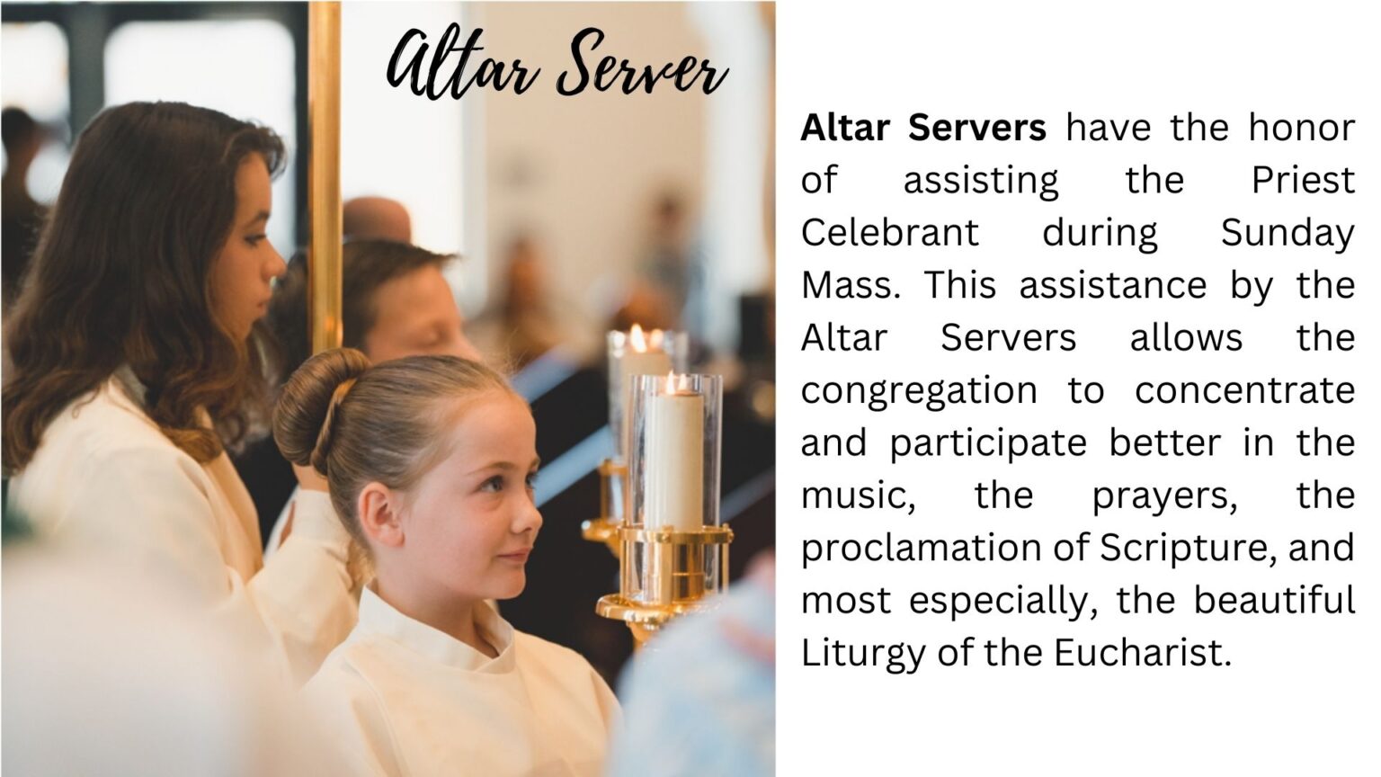 Altar Servers - Holy Trinity Catholic Church