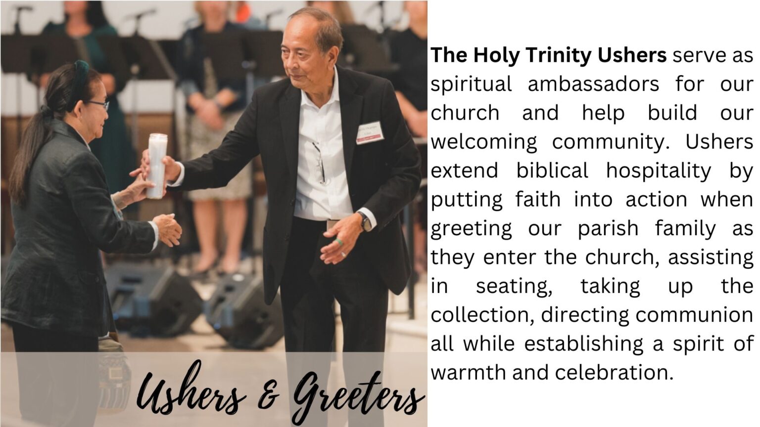Greeters / Ushers - Holy Trinity Catholic Church